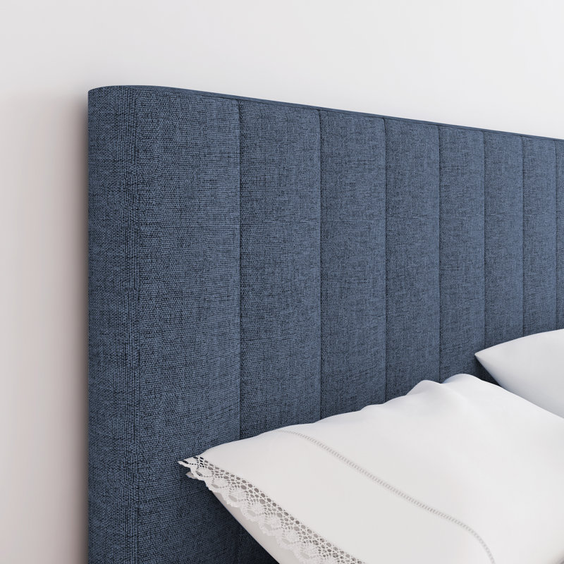 Latitude Run® Leah Linen Panel Upholstered Platform Bed Frame And Reviews